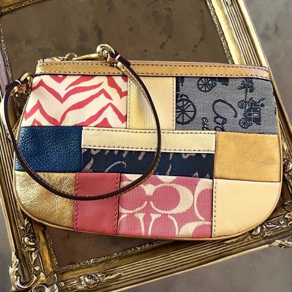 Coach | Bags | Coach Patchwork Wristlet Wallet Carryall Case Clutch ...